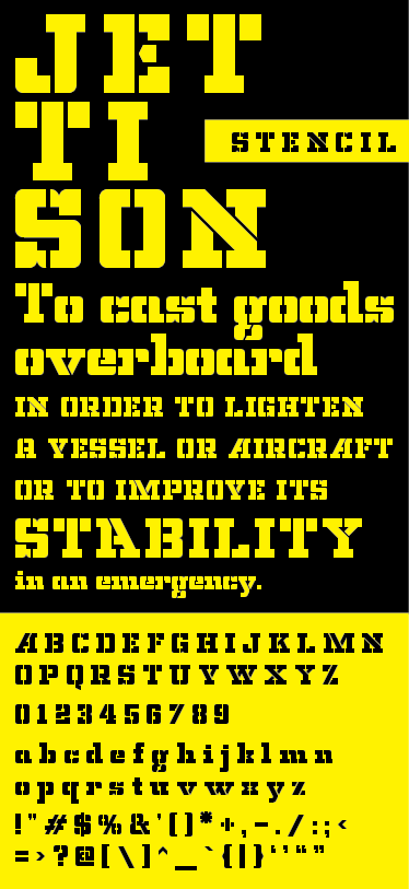 Jettison Stencil | FontStruct