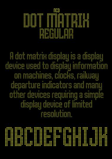 NCD Dot Matrix | FontStruct