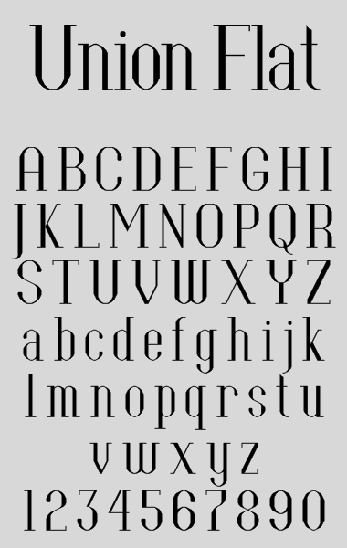 Union Flat | FontStruct