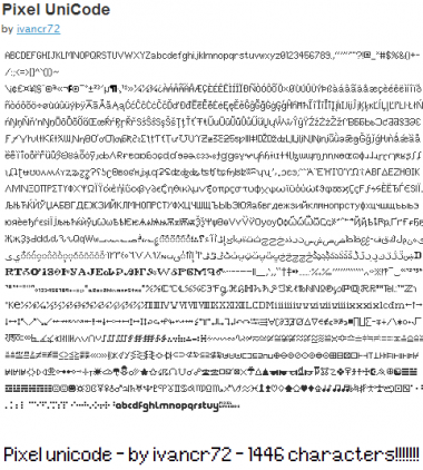 Pixel UniCode | FontStruct