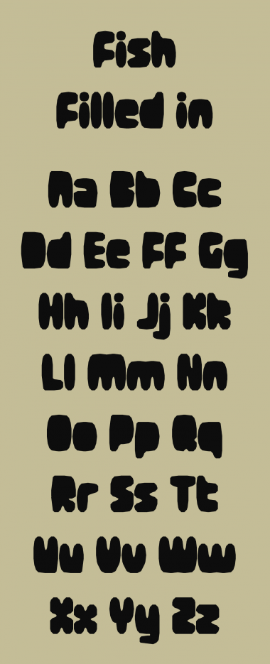 fish filled in | FontStruct