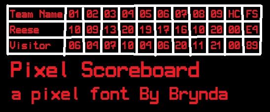 Pixel Scoreboard | FontStruct