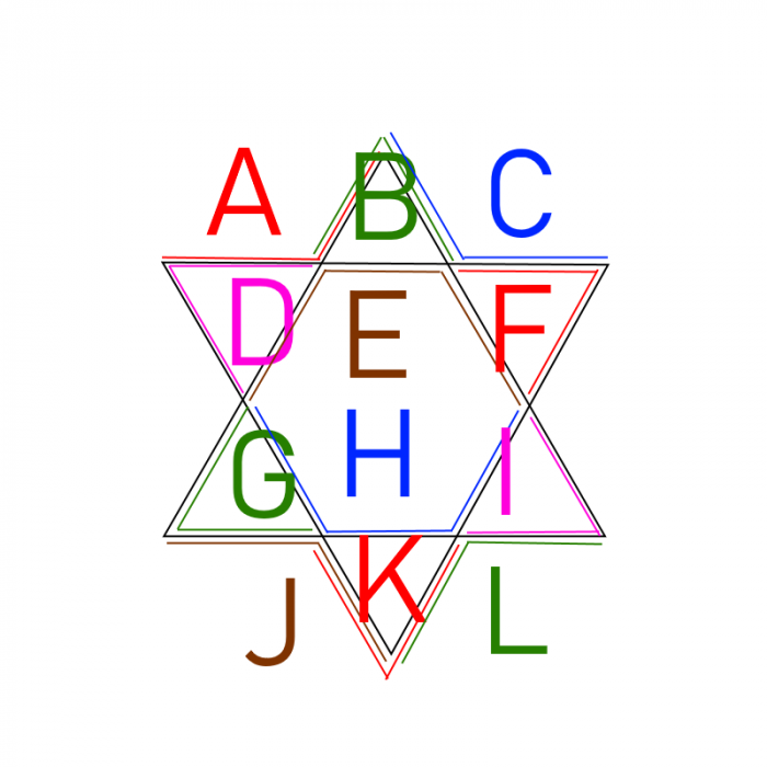 Hexagon Star[Cipher] | FontStruct