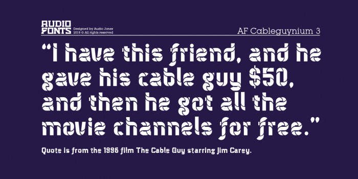 AF Cableguynium 1 | FontStruct