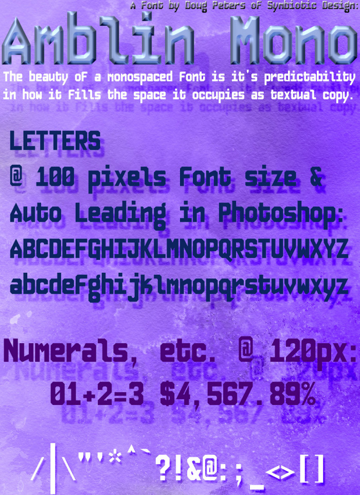 Amblin Mono Free Demo *FS | FontStruct
