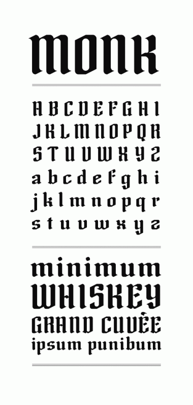 Old Monk | FontStruct