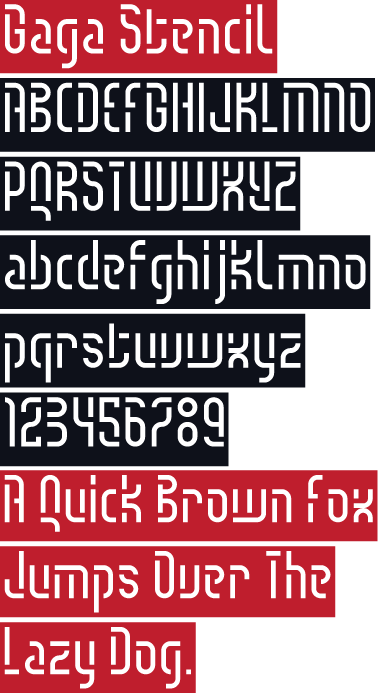 Gaga Stencil | FontStruct