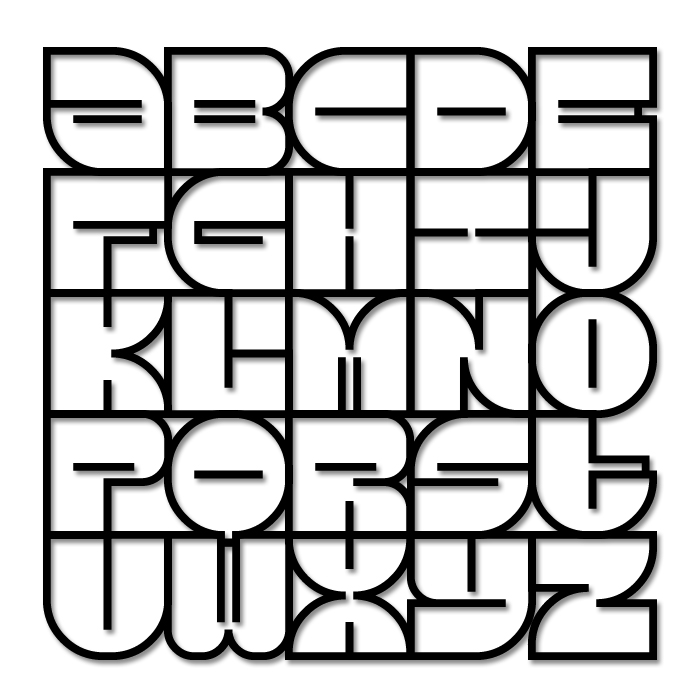 Blueback Outline | FontStruct