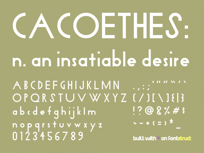 Cacoethes Bold | FontStruct