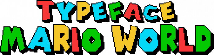 Typeface Mario World Pixel Filled | FontStruct
