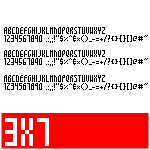 3x7 pixels | FontStruct