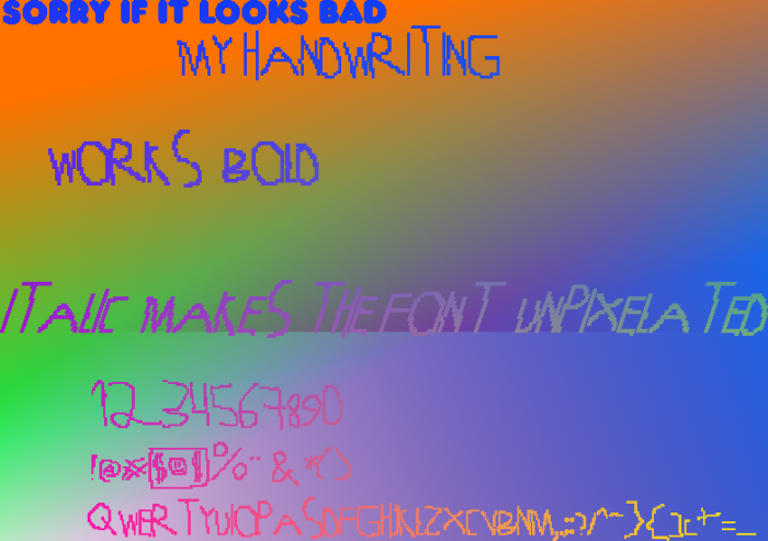 My Handwriting | FontStruct