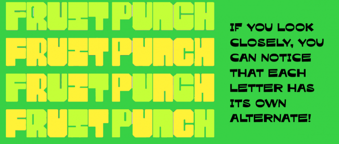 Fruit Punch | FontStruct