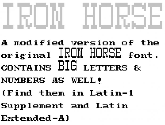 Iron Horse | FontStruct