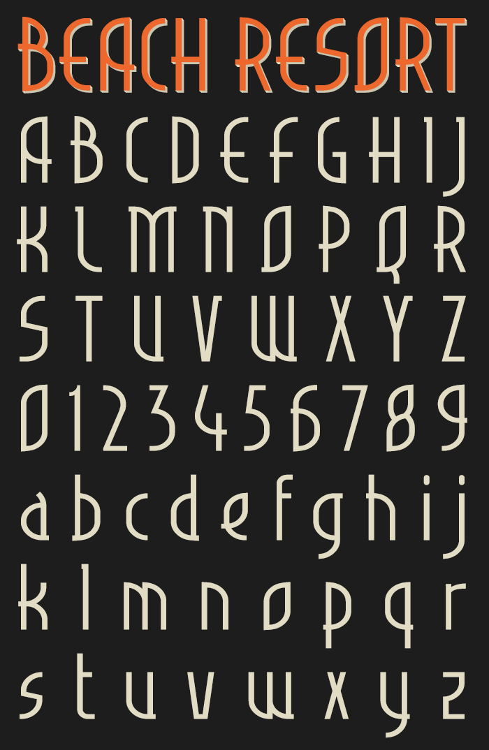 STF_BEACH RESORT | FontStruct