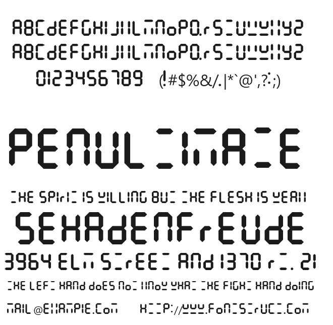 7 segments | FontStruct
