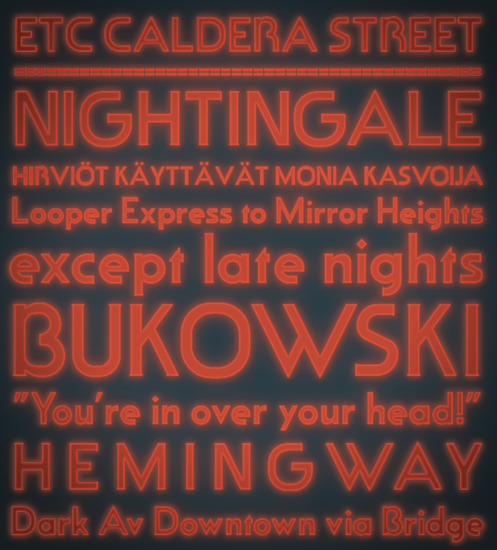 ETC Caldera Street | FontStruct