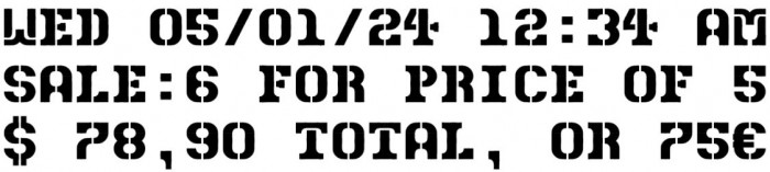 Beefy Stencil Mono | FontStruct