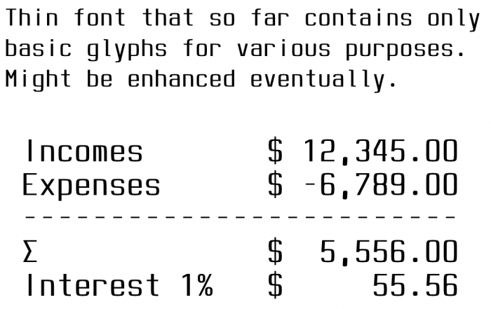 Thin[P]BoxyMono | FontStruct