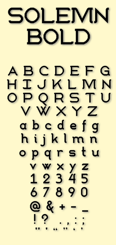 Solemn Bold | FontStruct