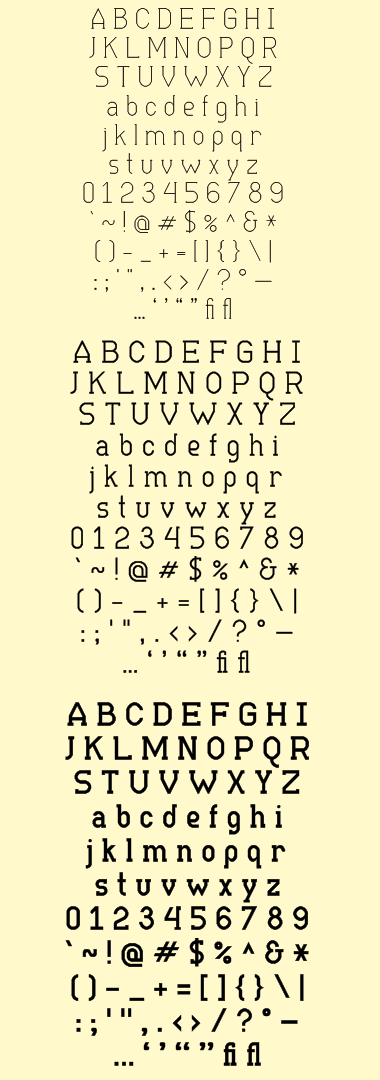 Opine Slab Bold | FontStruct