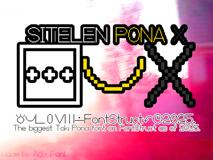 AJN Sitelen Pona X | FontStruct