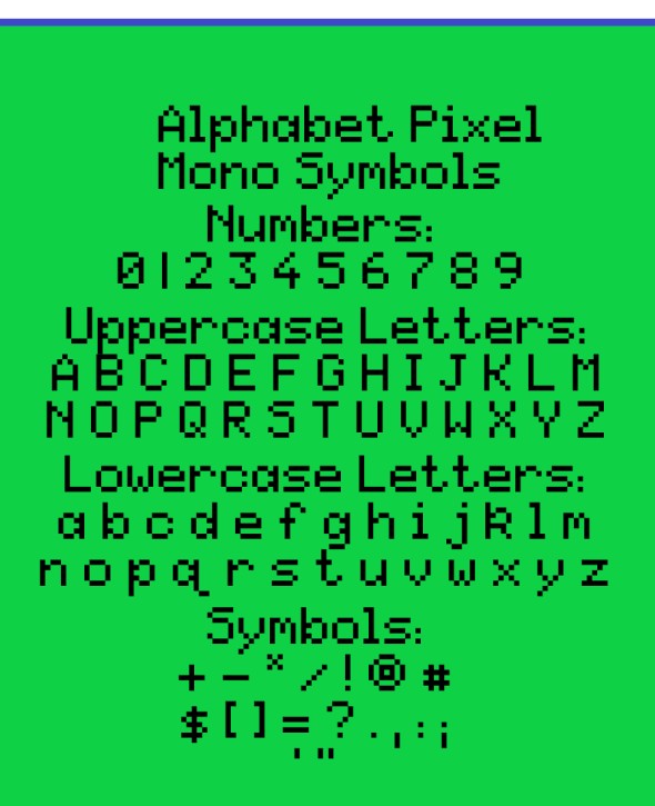 Alphabet Pixel Mono | FontStruct
