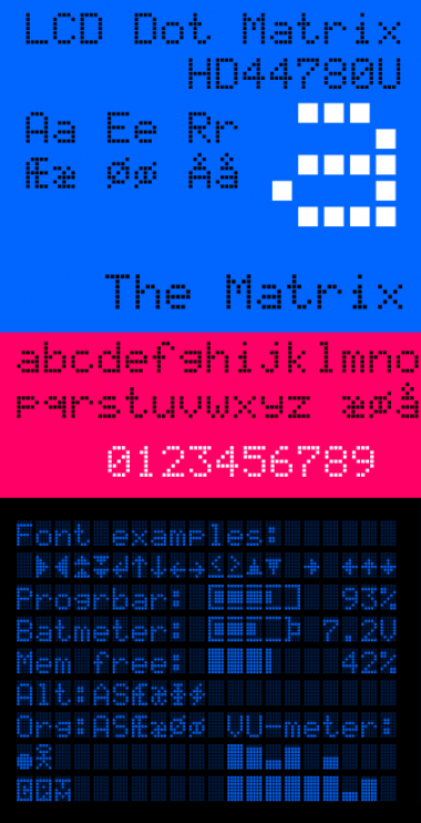 LCD Dot Matrix HD44780U | FontStruct